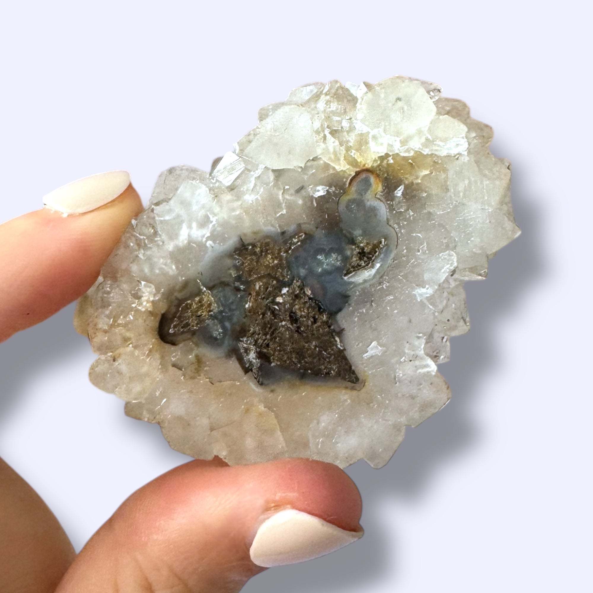 Stalactite Slice Specimen (C) – Grounded Crystals