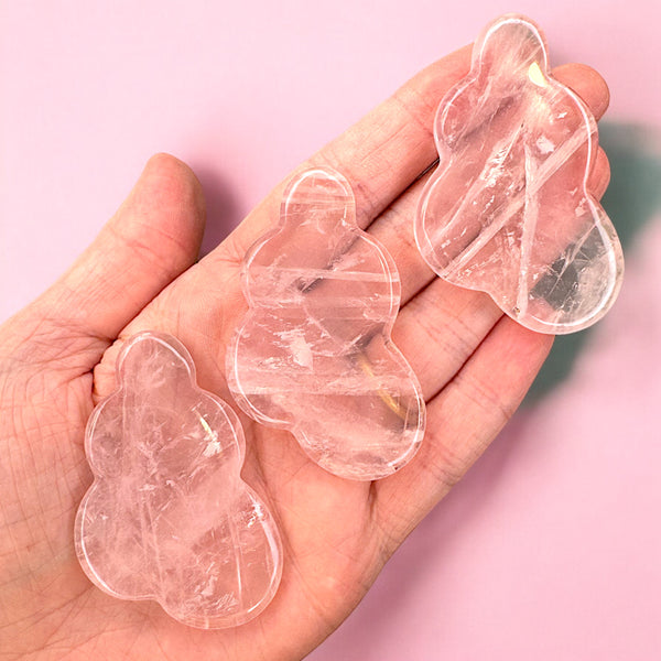 Gemmy Baby Pink Rose Quartz Cloud Carvings – Grounded Crystals
